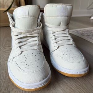 Nike | Shoes | Nike Air Jordan Cream And White Hightop Sneakers | Poshmark
